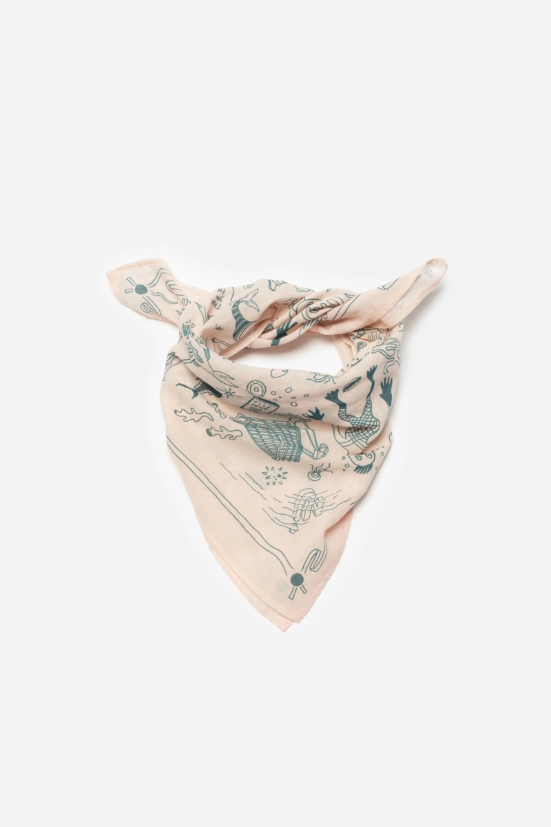 Nudie Jeans Ingrid Bandana Deep Sea Doodles - pink – INCH"