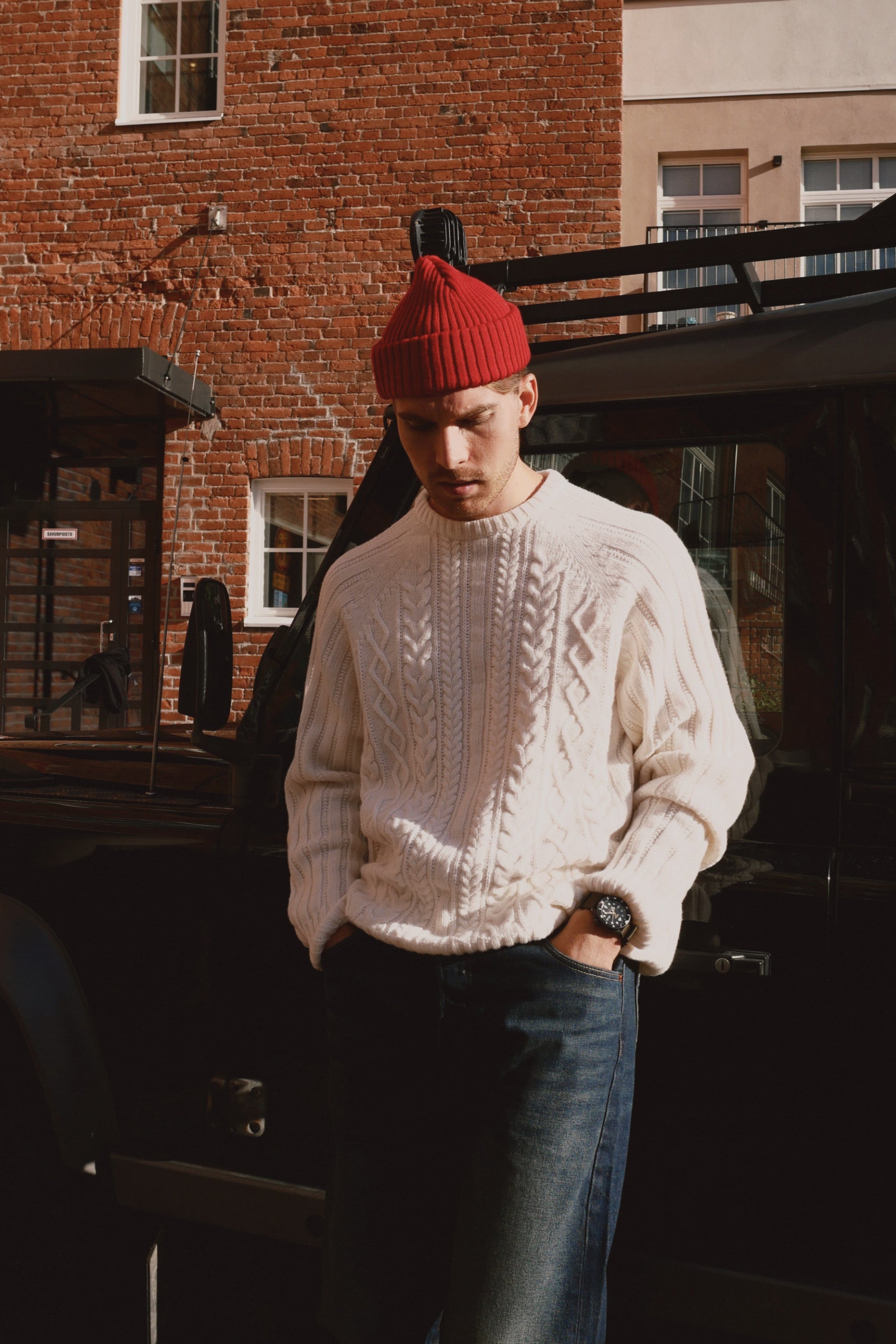 OUNCE garments Rope Sweater men - white – INCH"